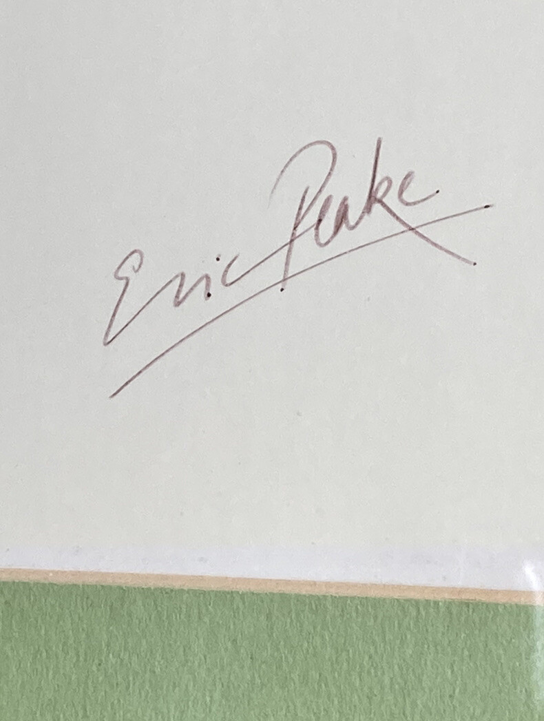 RARE Blue & Yellow Macaw Bird Signed Framed Art Print Artist Eric Peake ...