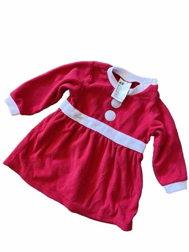 Kids Clothes Red Fleece Christmas Dress Girls Size 0 Long Sleeve Great ...