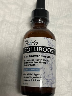 Tricho Labs FOLLIBOOST Hair Growth Serum Extra Strength Formula 2 Oz ...