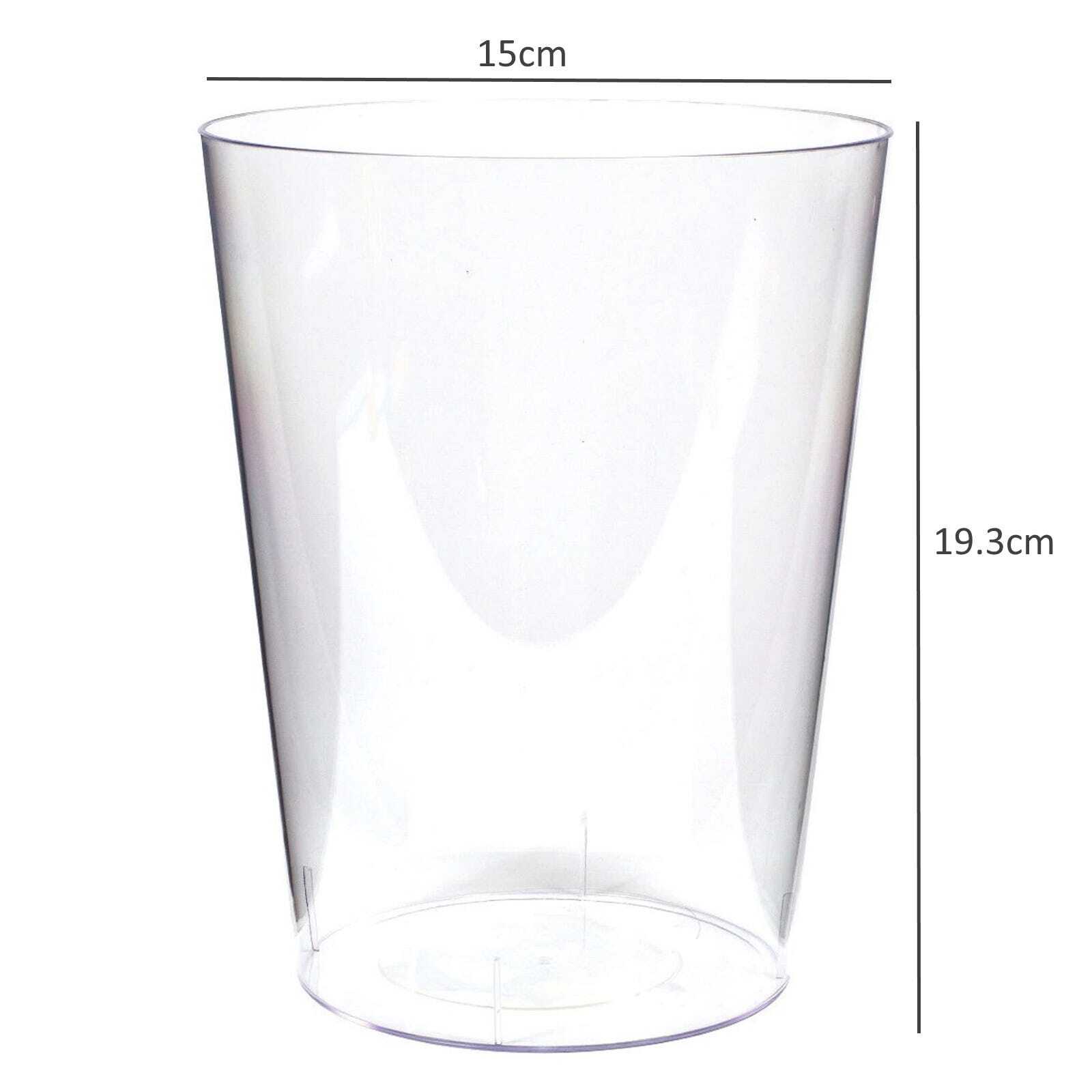 Large Plastic Cylinder Container 19.3cm Clear Lolly Buffet Party Candy ...