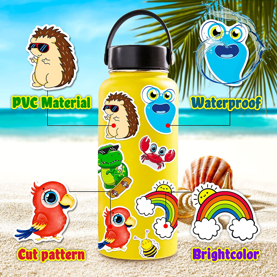 600Pcs Stickers for Kids Water Bottle Vinyl Waterproof Scrapbook Cute ...