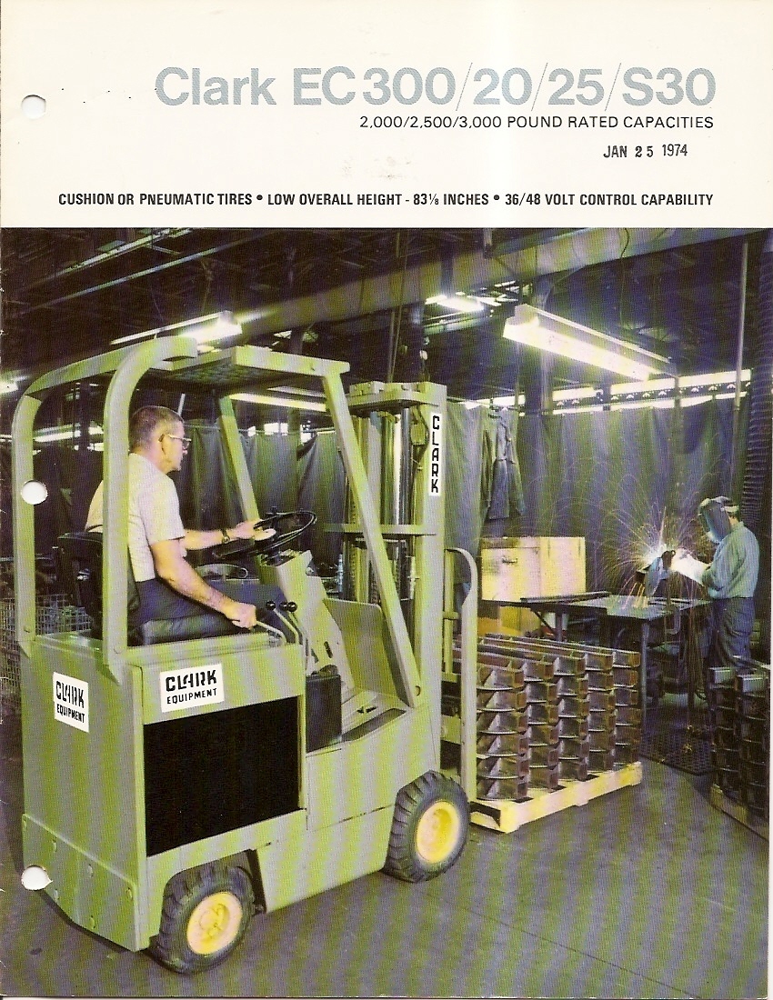 Fork Lift Truck Brochure - Clark - EC300 20 25 S30 - 1973 (LT113) | eBay
