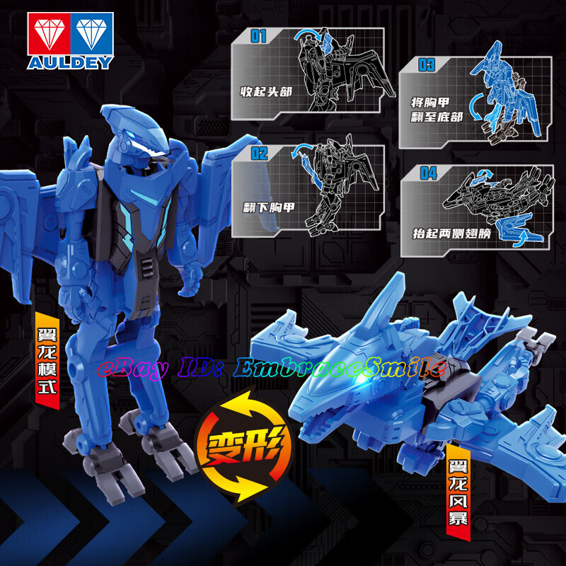 Quantum Heroes Dinoster Guardians 2-Styles Dino Transform Action Figure ...