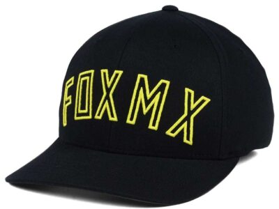 Fox Racing Sports Neon Yellow FOX MX Logo Flex Fit Black Cap | eBay
