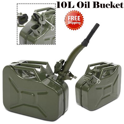 10L Metal Jerry Can Tank Emergency Fuel Storage Containers Petrol ...