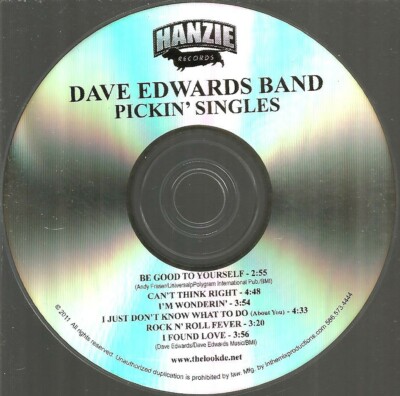 Dave Edwards Band - Pickin' Singles CD 2011 Hanzie Records Detroit Rock ...