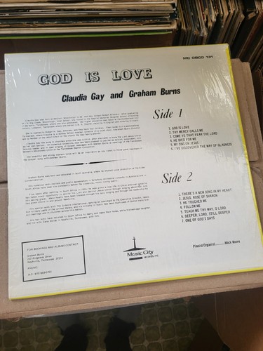 Claudia Gay And Graham Burns God Is Love LP Music City Rare Nashville ...