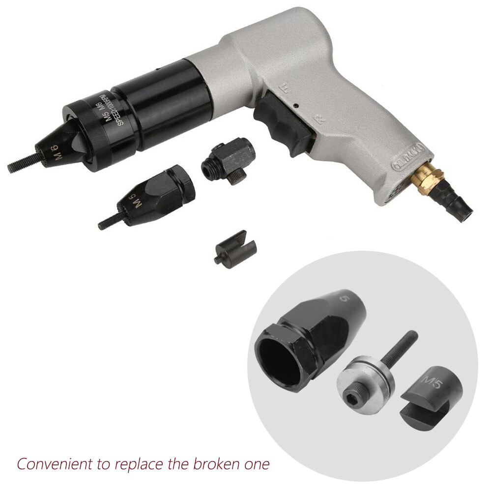 Pneumatic Pull Setter Air Rivets Nut Rivet Nut Head M5 Hex Clamp Shank☃ ...
