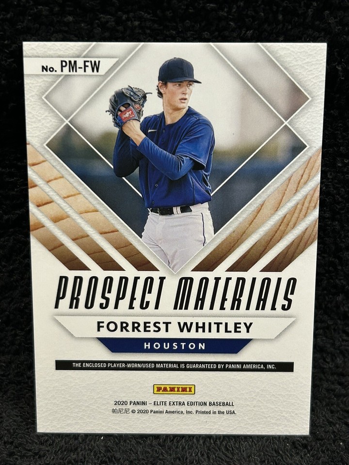 2020 Panini Elite Extra Edition Forrest Whitley Prospect Materials PM ...