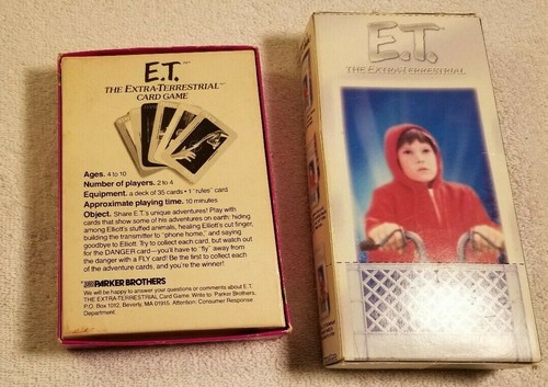 E.T. The Extra-Terrestrial Card Game (Parker Brothers) & Bendable Toy ...