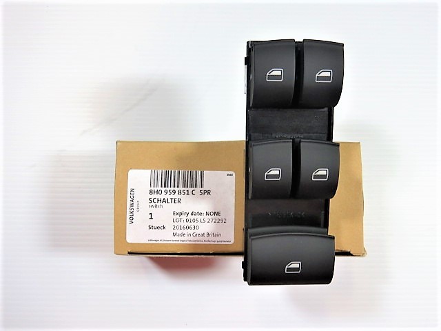 Audi Front Driver Left Window Switch Assembly Genuine OEM 8H0-959-851-C ...
