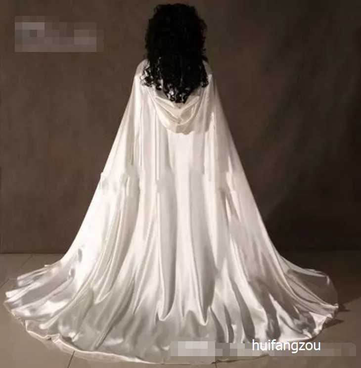 Man Women Full Length Hooded Cloaks Cape Coats King Queen Vampire White ...