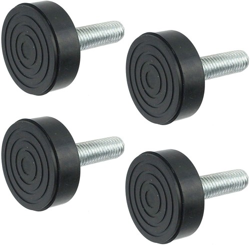 4X UNIVERSAL WASHING MACHINE THREAD RUBBER CASTOR LEVELLING FOOT FEET ...