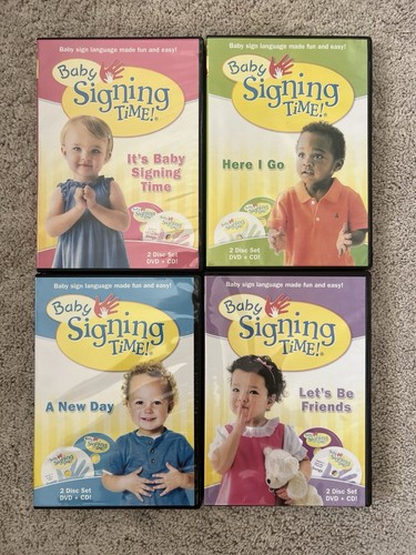 Baby Signing Time Set 1 2 3 4 Volume DVD & Song CD - Sign Language For ...