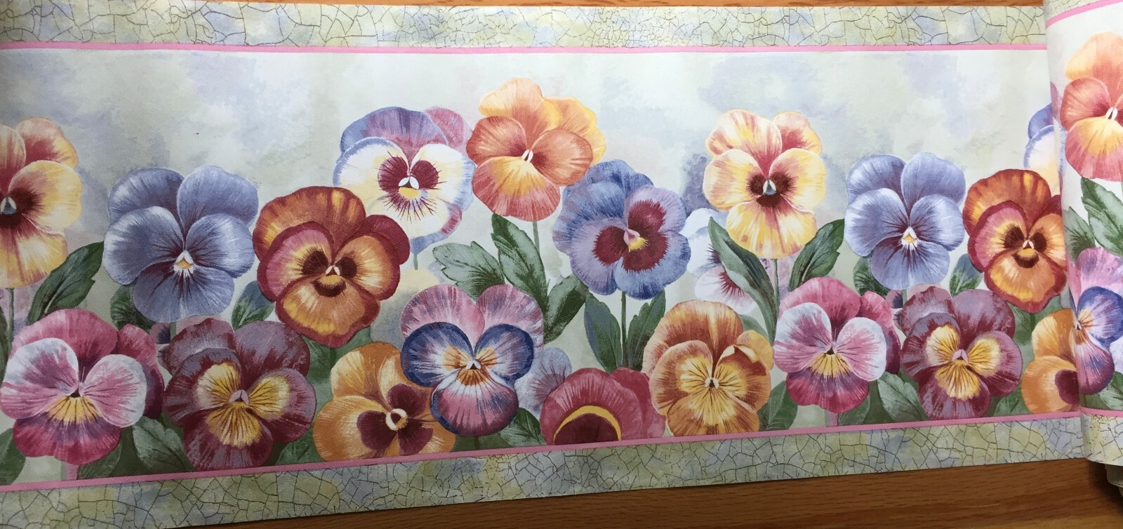 International Border Pattern: H3022 Lot# 05.1 (Flower, Pansey, floral ...