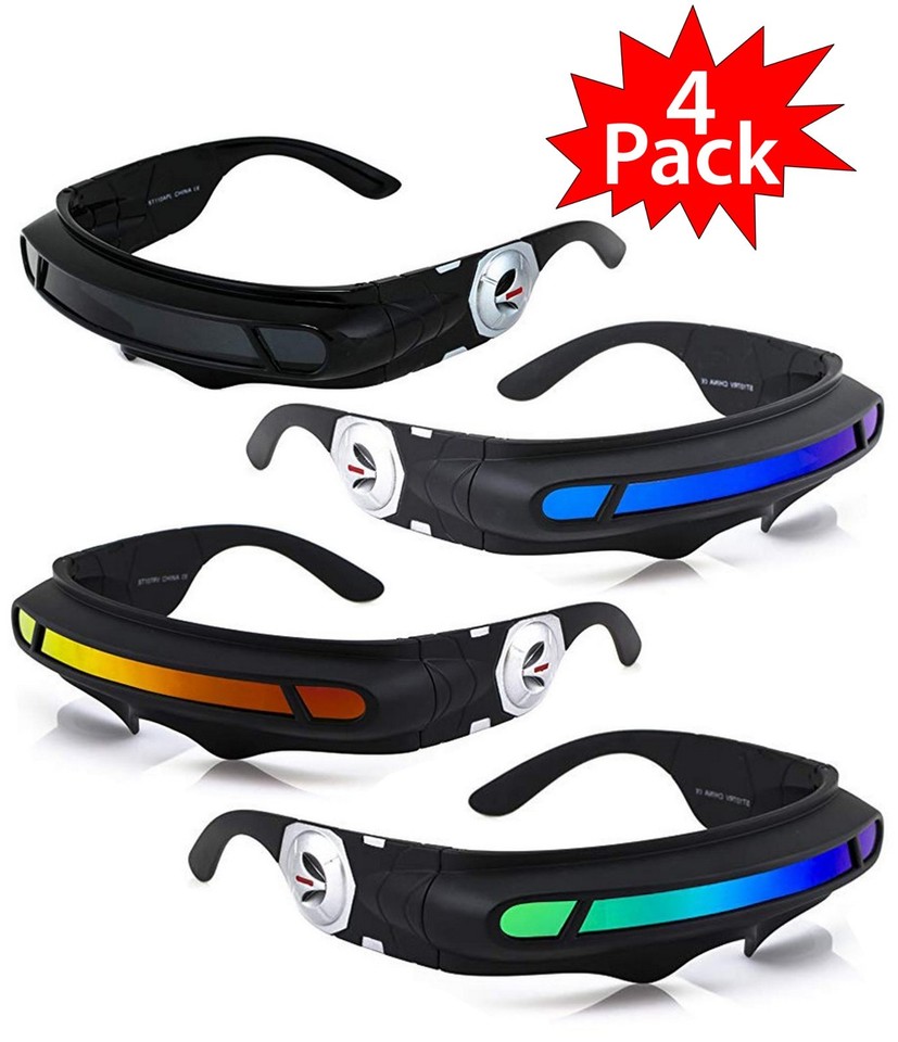 SPACE ALIEN COSTUME Party CYCLOPS Futuristic Robot WRAP SHIELD SUN ...