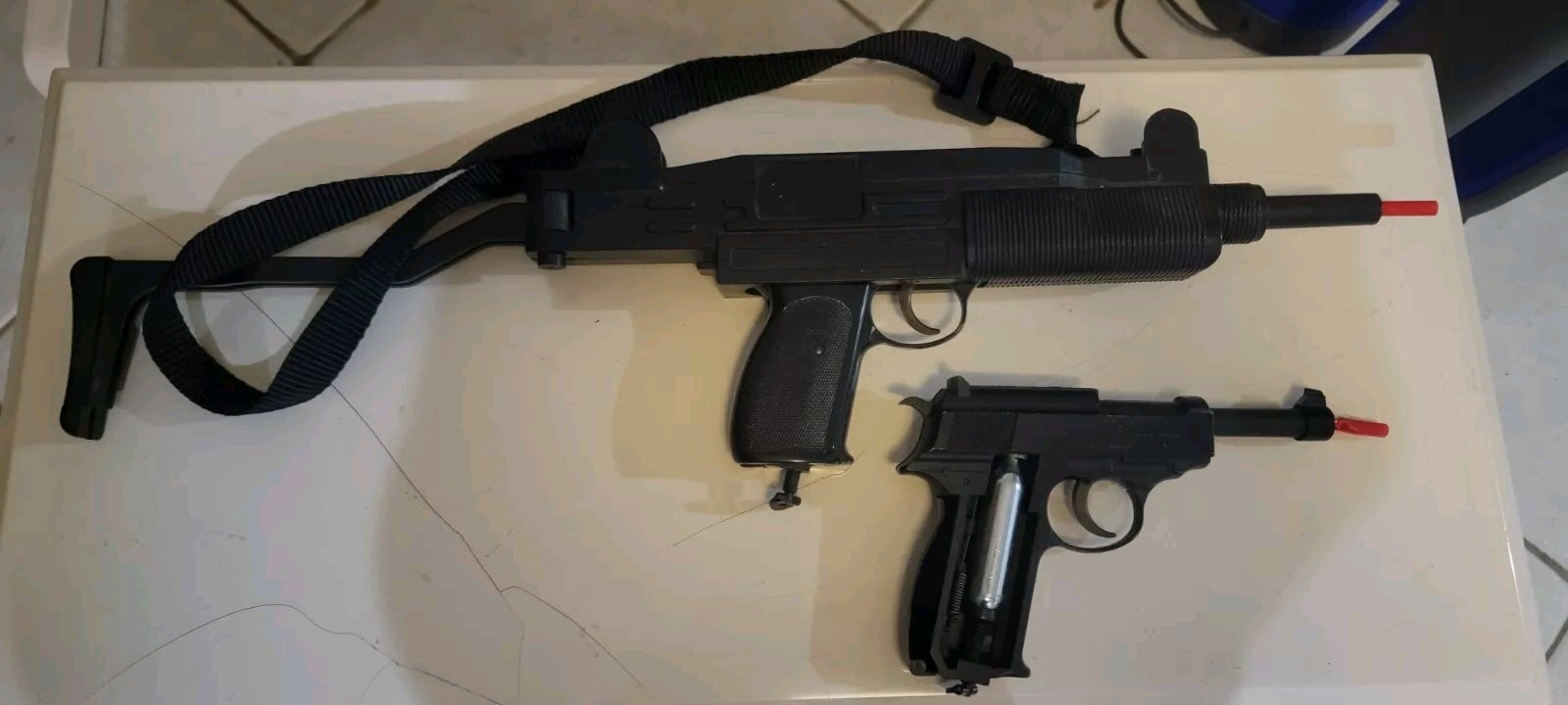 Discontinued Crosman Z77 UZI style .177 CO2 BB Gun + P338 Pistol Parts ...