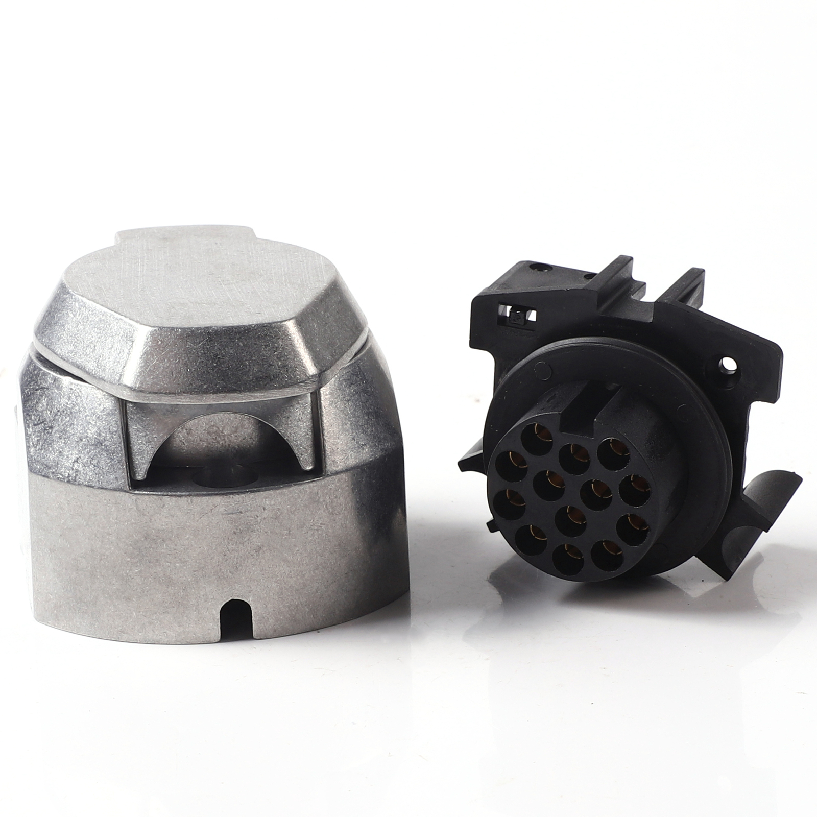 13 PIN ROUND FEMALE TRAILER PLUG CONNECTOR SOCKET METAL ALUMINIUM ...