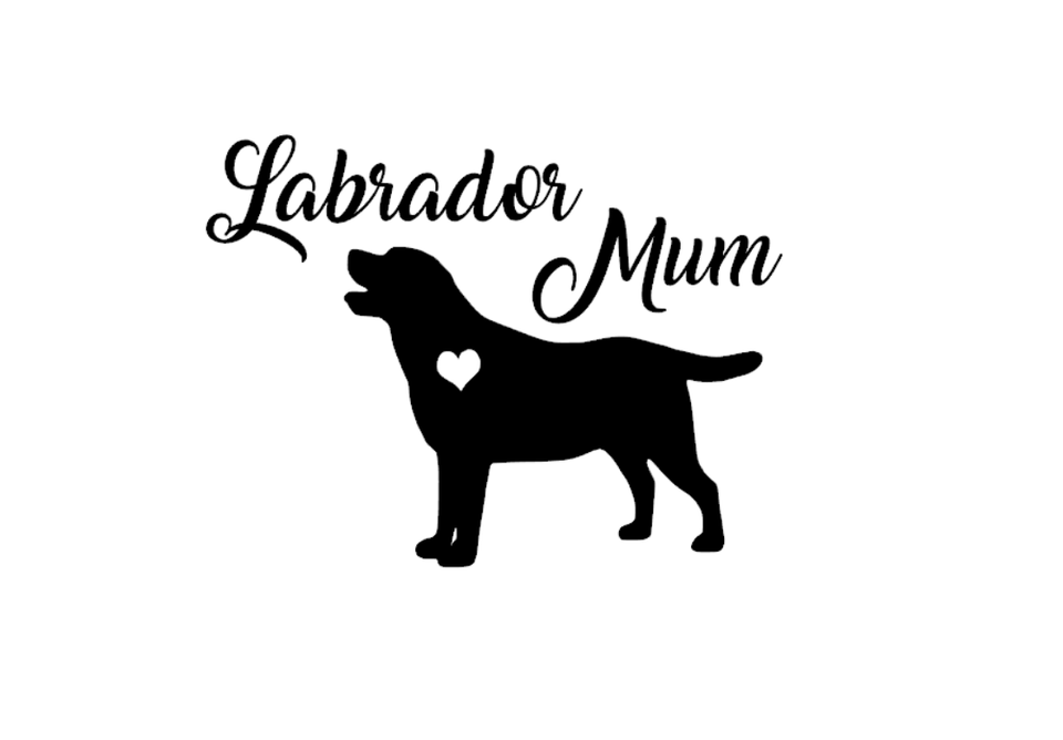 Labrador Mum Car Sticker Vinyl Decal Dog Love Lab Mum Gift Window Dog ...
