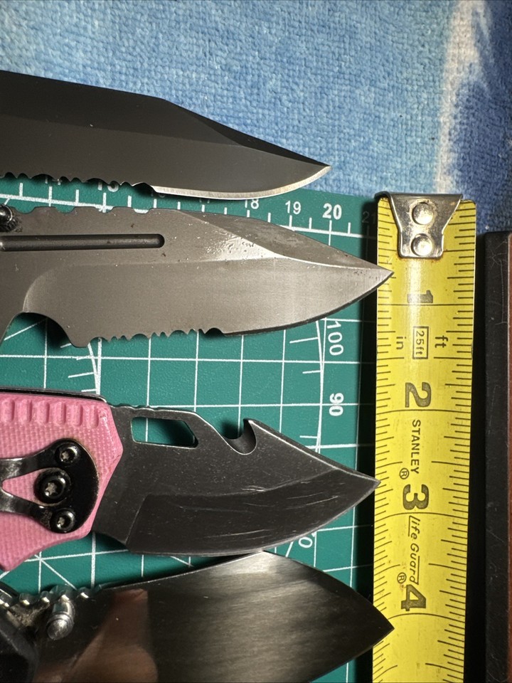 LOT OF 10 BRANDED GERBER, MASTIFF, FLISSA, CAMILLUS, NRA FOLDING POCKET ...