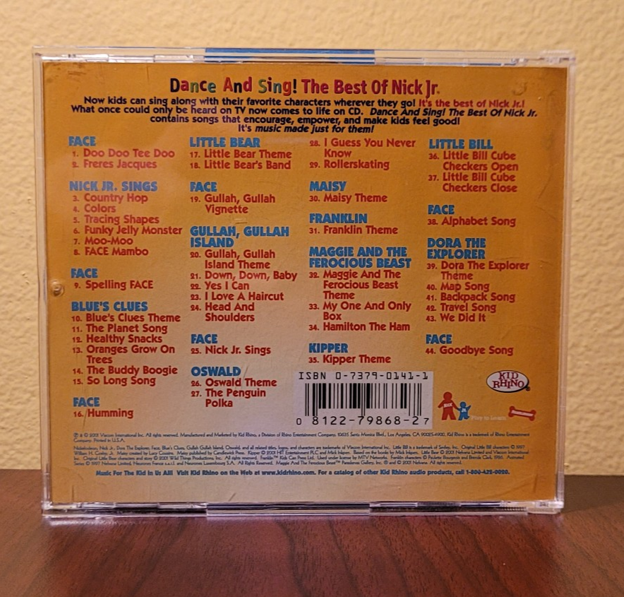 Dance And Sing The Best Of Nick Jr. - CD - Nickelodeon 2001 - Dora ...