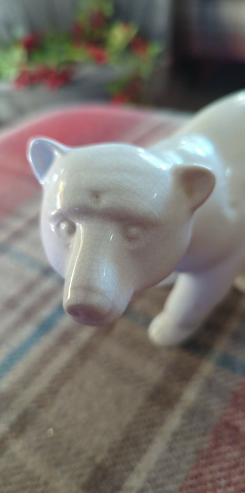 2 x Art Deco Crackle Glaze Polar Bears | eBay UK