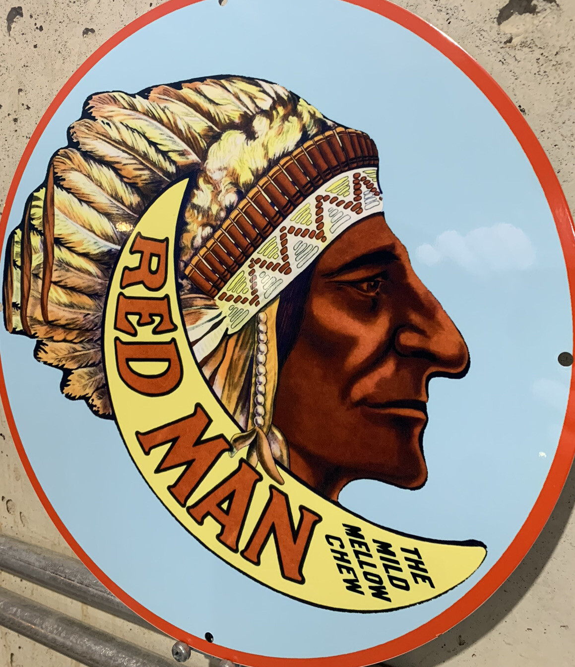 Vintage Style Red Man Chew Tobacco Metal Heavy Quality Sign | eBay