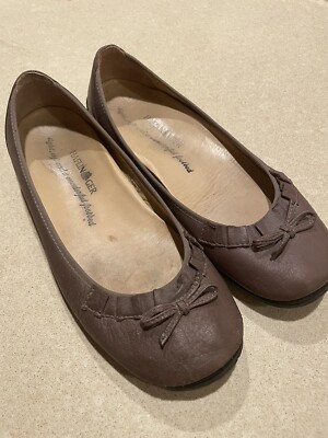 Haflinger Ballet Flats Leather Brown sz 38 US 7.5 Padded Footbed | eBay