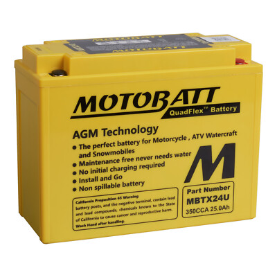 Motobatt AGM Battery for Harley FLHTC 1340 ELECTRA GLIDE CLASSIC 1983 ...