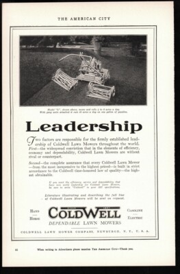 1926 Coldwell Lawn Mowers ad Newburgh, New York Vintage magazine photo ...