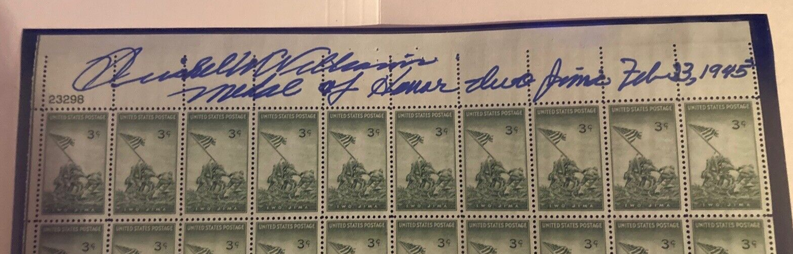 Hershel Woody Williams USMC Marines Medal Of Honor Signed Iwo Jima ...