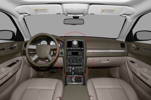 For Chrysler 300 2008-2010 Type A Carbon Fiber 5Pcs Central Control ...