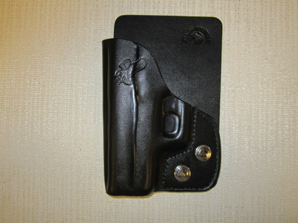 FITS GLOCK 43 & 43X 9 MM FORMED LEATHER, right hand, wallet and pocket ...