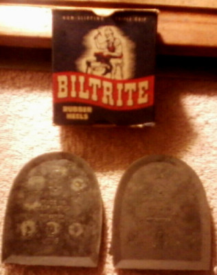 Vintage Biltrite Rubber Heels Brown 6 Junior Wedge New Old Stock Shoe ...