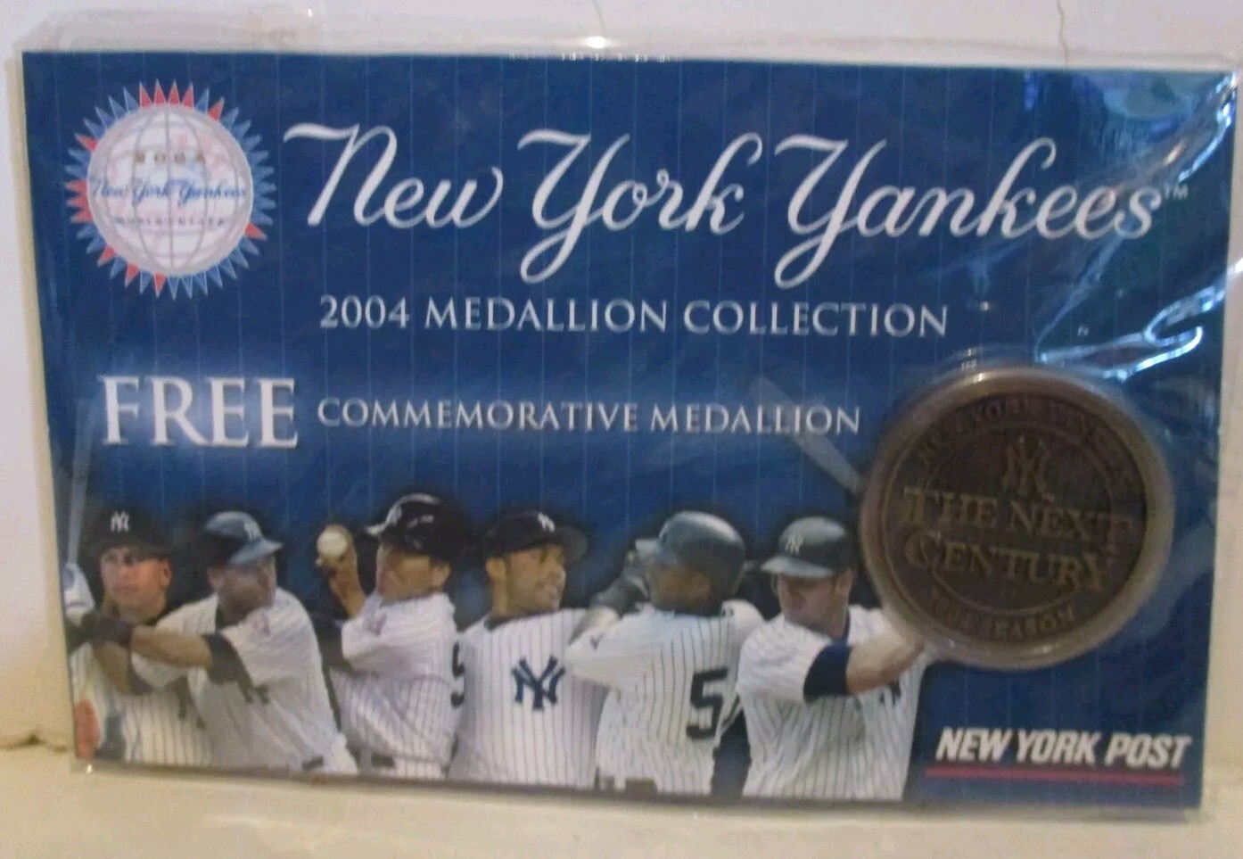 NEW YORK YANKEES NY POST SGA BASEBALL TEAM COMMEMORATIVE MEDALLION 2004 ...