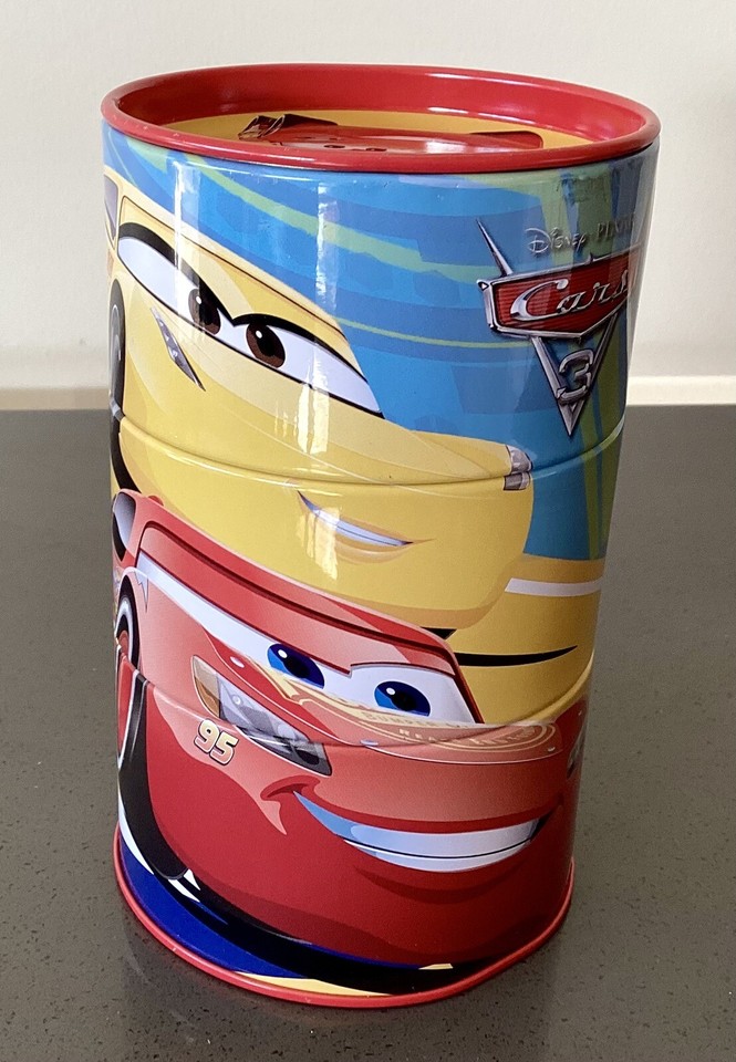 Cars 3 Money Box Tin Disney Pixar Three Pieces Revolve Kachow Up To ...