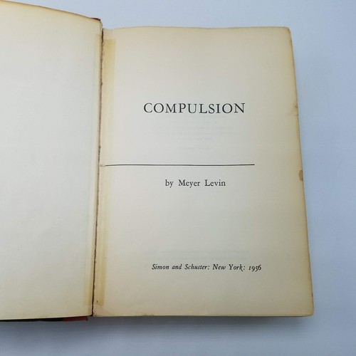 COMPULSION ~ Meyer Levin ~ First Edition 1956 HCDJ $5.00 | eBay