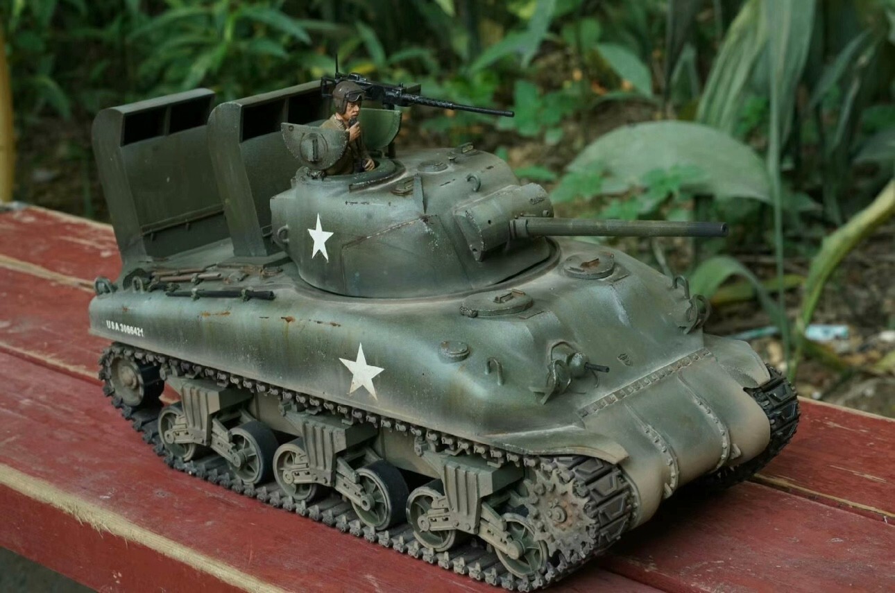 1/18 3d printed tank US Sherman M4A1 Deep Wading | eBay