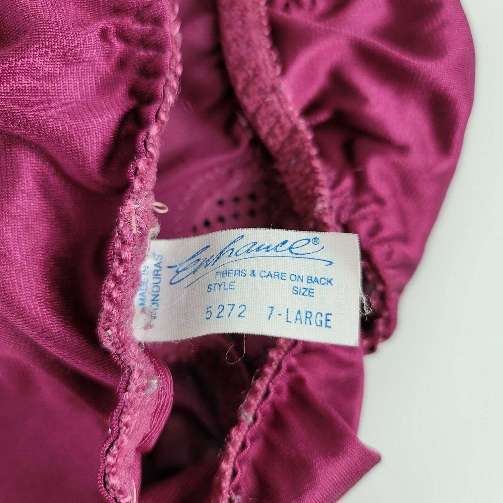 Vintage Enhance Burgundy Cranberry Panties Ladies 7 L… - Gem