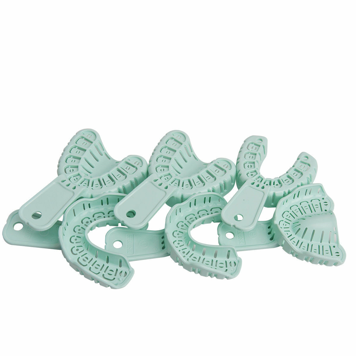 2 Sets 6 Pairs Dental Disposable Implant Plastic Trays Impression Upper ...