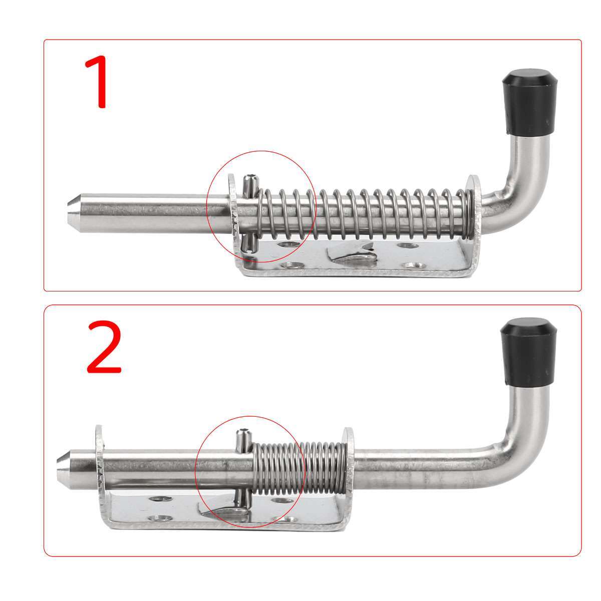 2 Pack Spring Pin Latch Lock For Utility Trailer Tail Gate Loaded Heavy ...