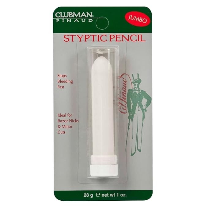 Clubman Jumbo Styptic Pencil Treat & Seal Shaving Cuts Fast Stop ...
