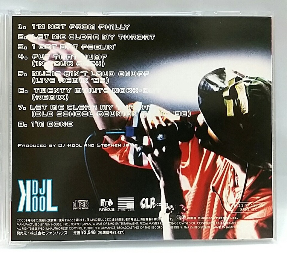 (CD) DJ Kool – Let Me Clear My Throat, FHCA-1009, Album, 2 Bonus Track ...