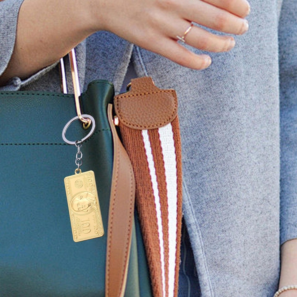 1pcs $100 Dollar Bills Charms Keychain Money Keyring Bag Clip Women Men ...