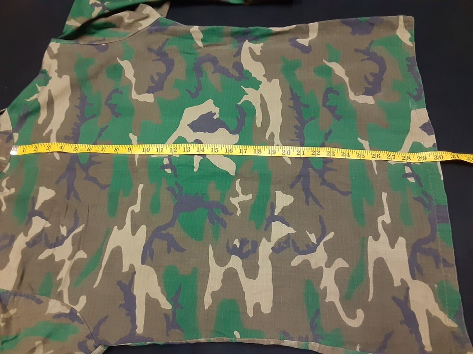 VTG 70s 80s US Army Military ? RDF ERDL Camo Camouflage Poplin Shirt ...