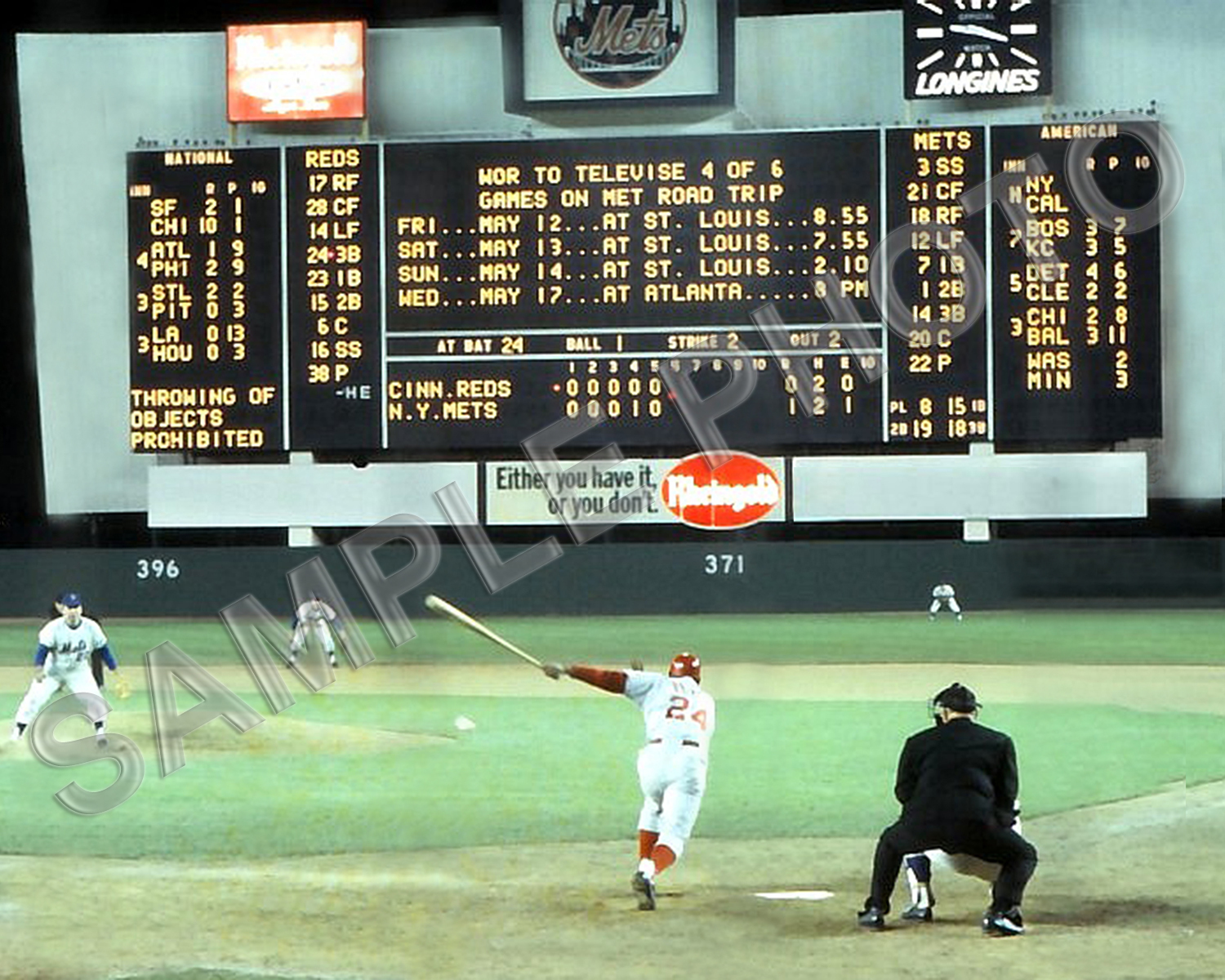 1967 NEW YORK METS SHEA STADIUM SCOREBOARD BASEBALL 8X10 PHOTO | eBay