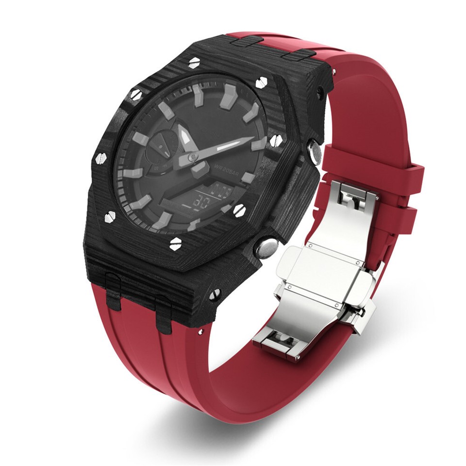 4rd AP Mod Kit Carbon Fiber Case for Casio G-SHOCK GA 2100 Liquid ...