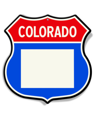 State of Colorado Interstate - Shield Shape - Aluminum Sign | eBay