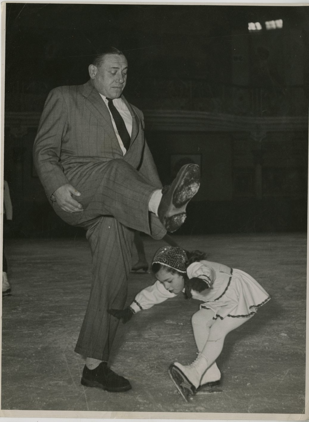 Charles Rigoulot et sa fille Vintage silver print Tirage argentique ...