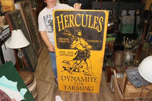 Rare Large 48" Vintage Hercules Dynamite For Farming Cleveland Ohio ...